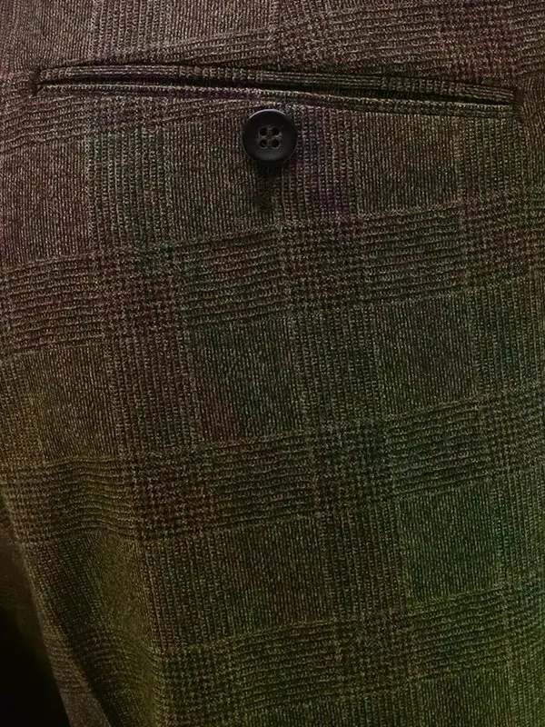 GERMANO 1952 Check Pattern Pleated Trousers