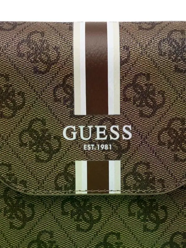 Guess Logo-print Crossbody Phone Bag - Brown