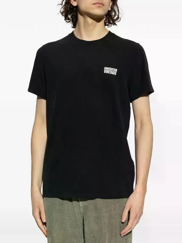 American Vintage Logo-print T-shirt - Black