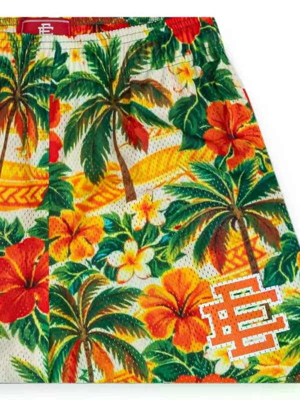 ERIC EMANUEL Ee Hawaiian Print Mesh Shorts