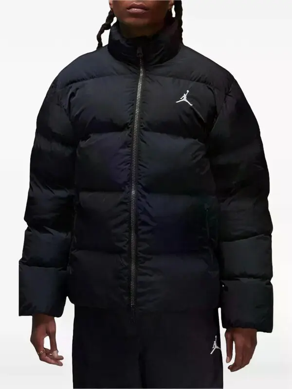 JORDAN Logo-detail Puffer Jacket - Black
