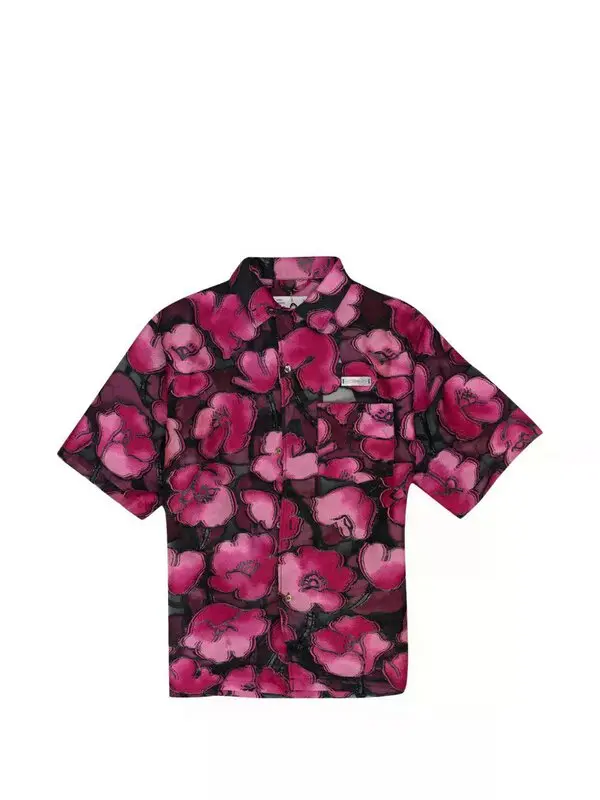 4SDESIGNS Floral-print Buttoned Shirt