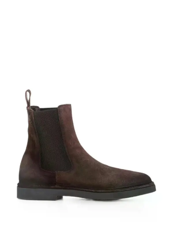 ALEXANDER HOTTO Suede Slip-on Ankle Boots - Brown