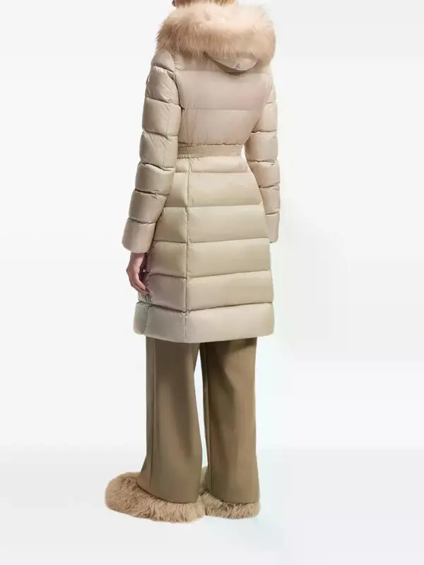 Moncler Shearling-trim Quilted Coat