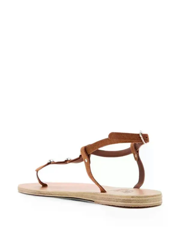 ANCIENT GREEK SANDALS Studded Suede Sandals - Brown