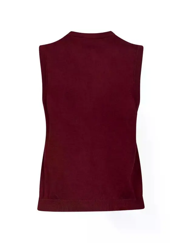 Max Mara Jewel-button V-neck Sweater - Red
