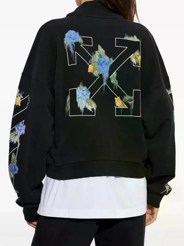 Off-White Arrows Floral-print Sweatshirt
