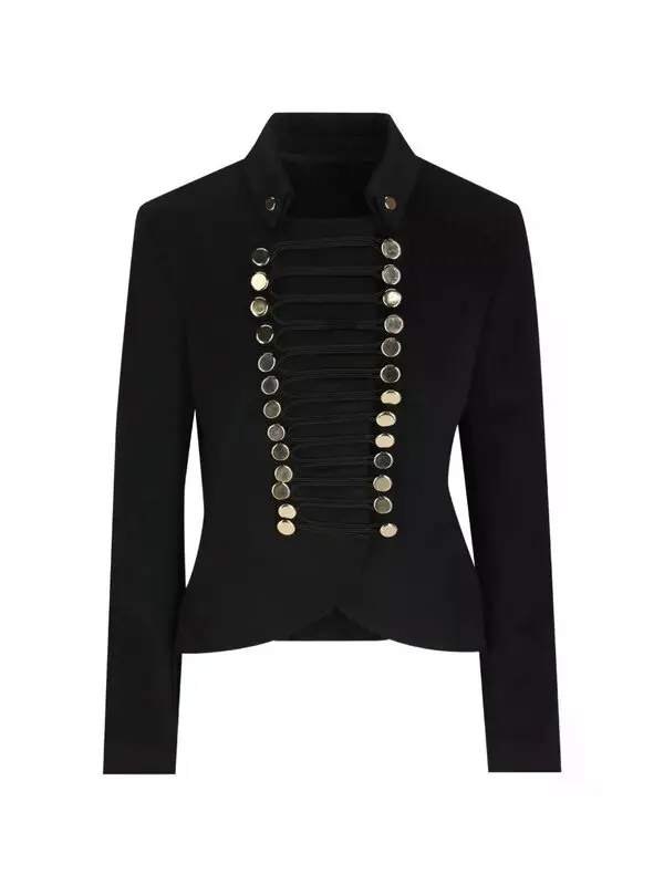CINI Military-style Button-embellished Jacket - Black
