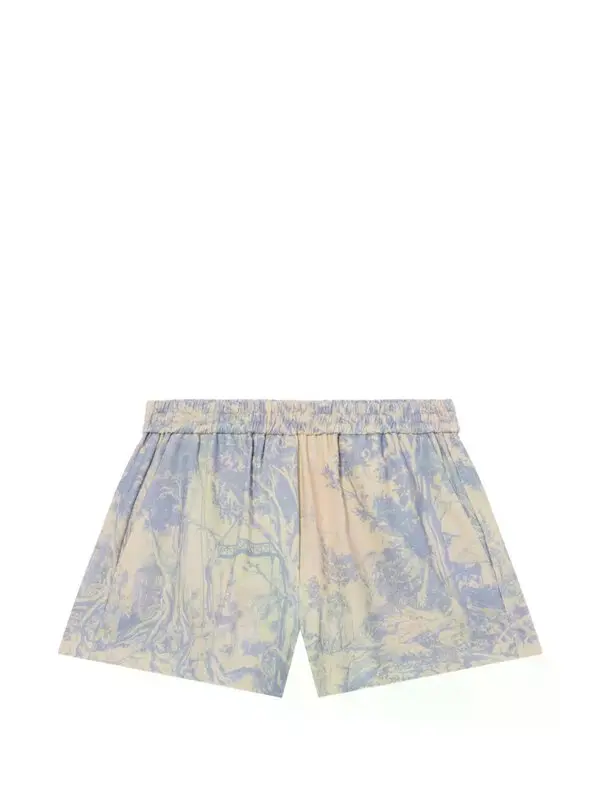 Off-White Printed Elasticated Waist Shorts - Neutrals