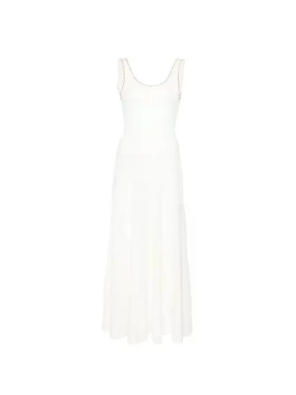 Sandro Bead-embellished Knitted Dress - White