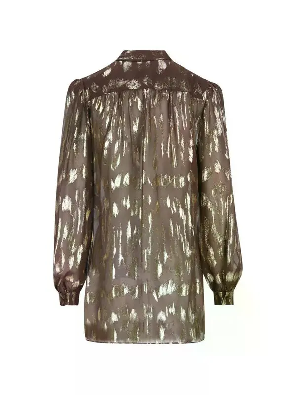 Valentino Garavani Metallic Pussy-bow Shirt