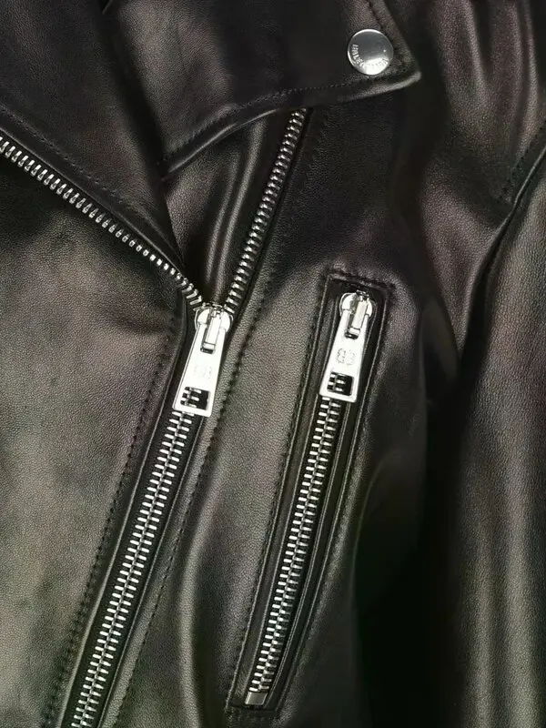 Balenciaga Biker Leather Jacket - Black