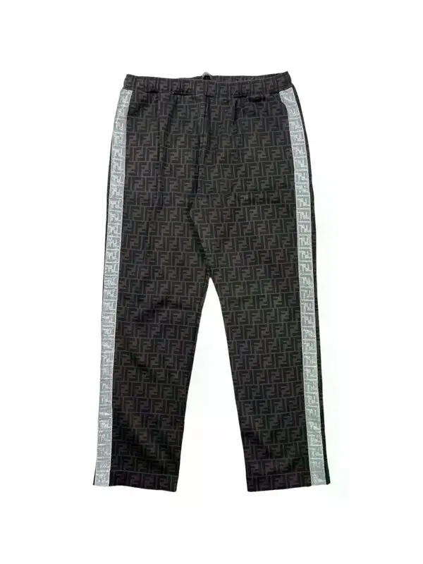 Fendi Ff Logo-print Track Pants - Brown