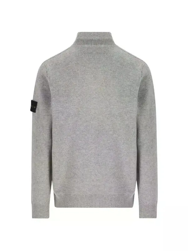 Stone Island Button-up High-neck Sweater