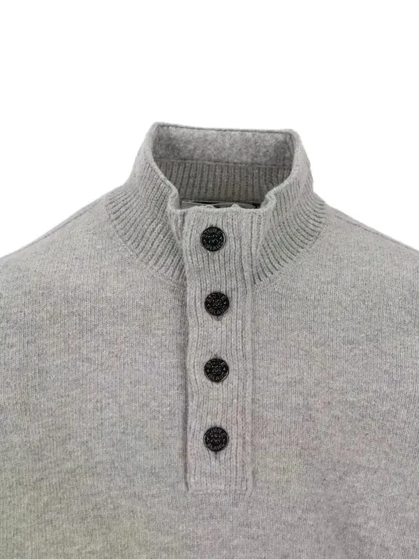Stone Island Button-up High-neck Sweater