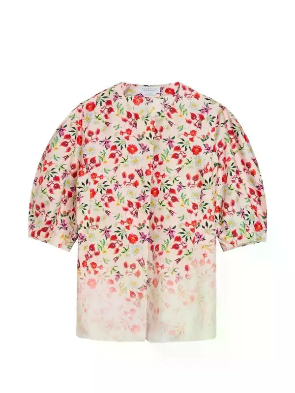 Gabriela Hearst Edify Floral-print Silk Top - Pink