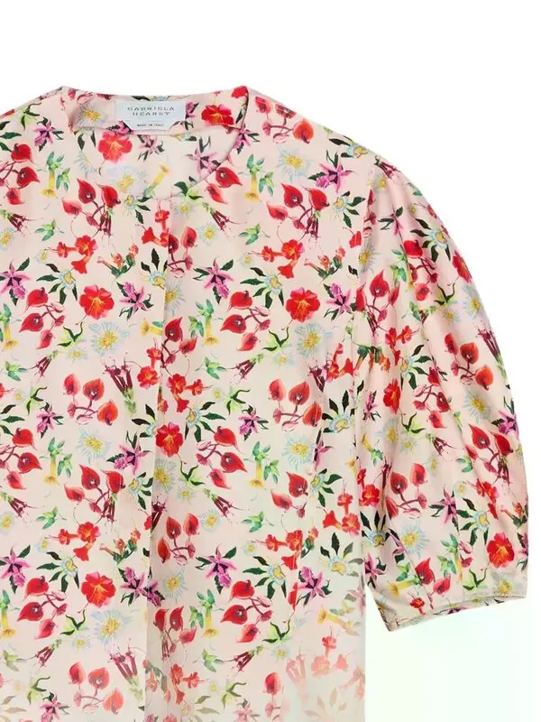 Gabriela Hearst Edify Floral-print Silk Top - Pink