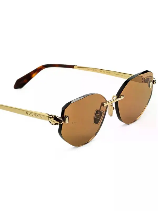 BVLGARI Serpenti Rimless Sunglasses - Gold