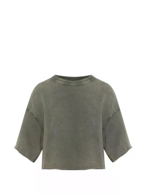 American Vintage Loose-fit Cropped T-shirt - Green