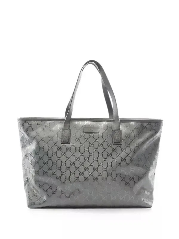 Gucci 2000s Gg Imprimé Tote Bag - Grey