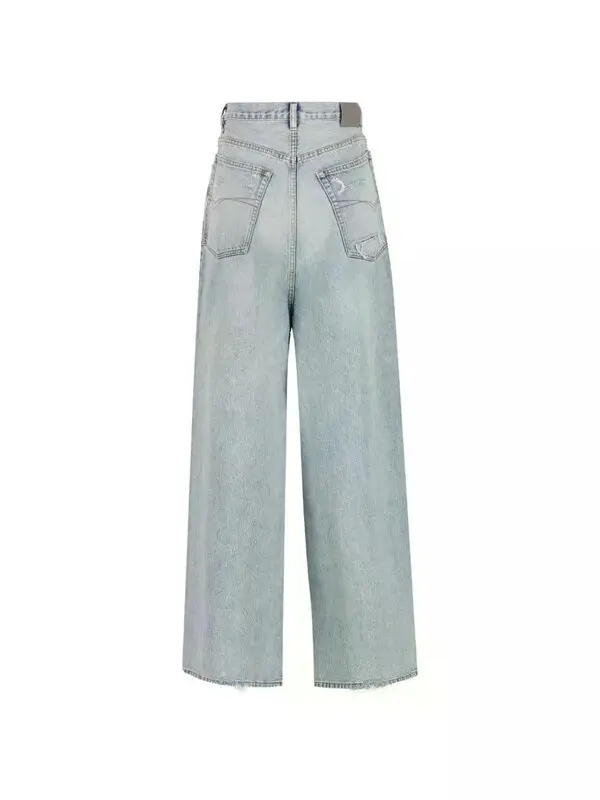 Balenciaga Distressed Wide-leg Jeans