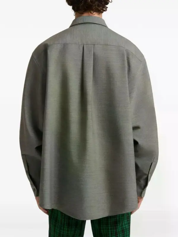 Marni Logo-patch Wool Shirt