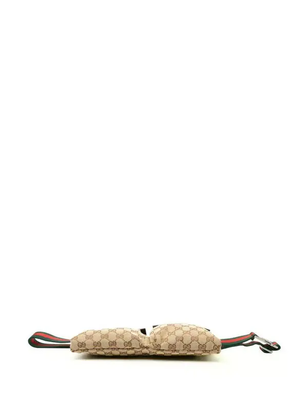 Gucci Gg Canvas Web Double Pocket Belt Bag - Neutrals