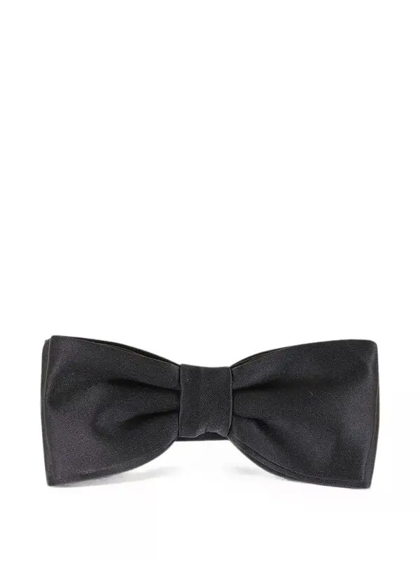 LARDINI Satin Bow Tie - Black