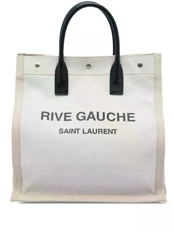 Saint Laurent 2020 Canvas Rive Gauche North South Tote Bag - Brown