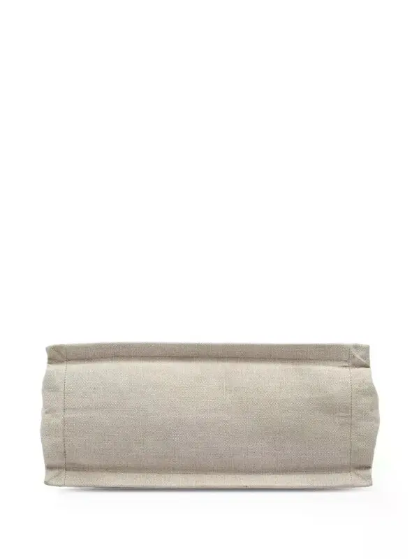 Saint Laurent Canvas Rive Gauche Tote Bag - Brown