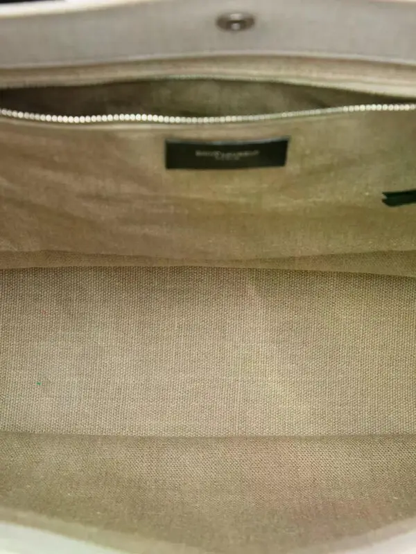 Saint Laurent Canvas Rive Gauche Tote Bag - Brown