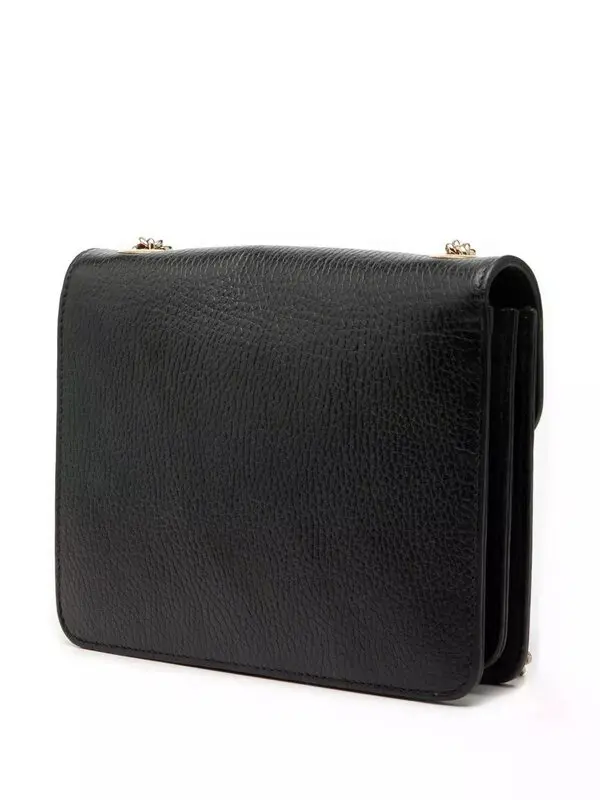 Gucci Calfskin Leather Interlocking G Crossbody Bag - Black