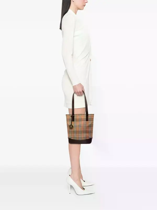 Burberry Haymarket Check Canvas Tote Bag