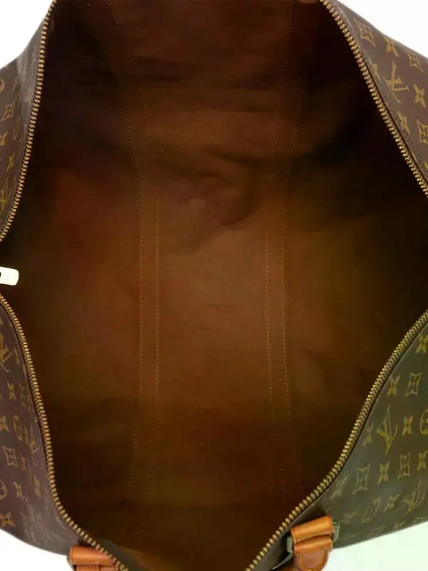 LOUIS VUITTON Monogram Canvas Keepall 60 Travel Bag - Brown
