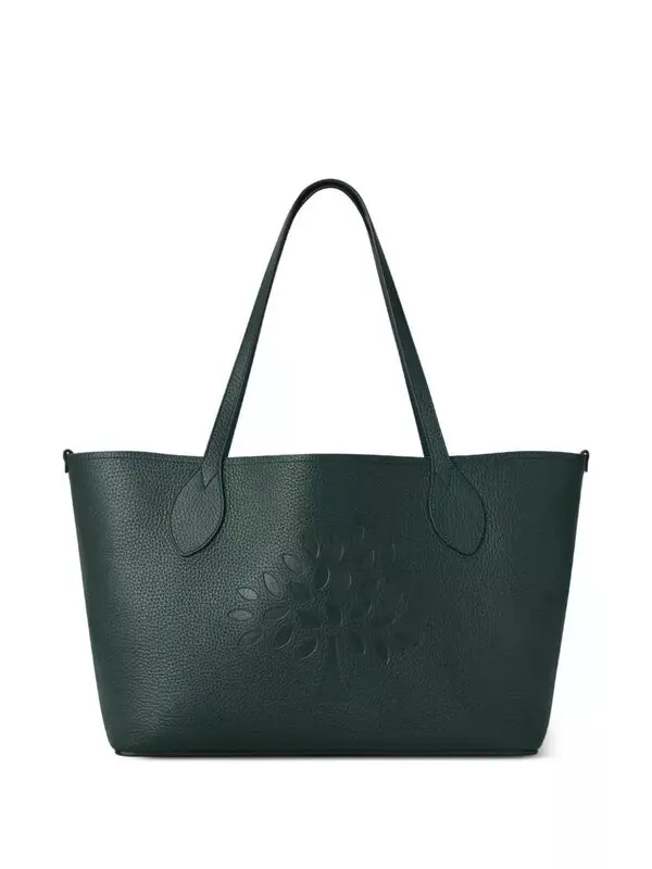 Mulberry Tree Pebbled Leather Tote Bag - Green
