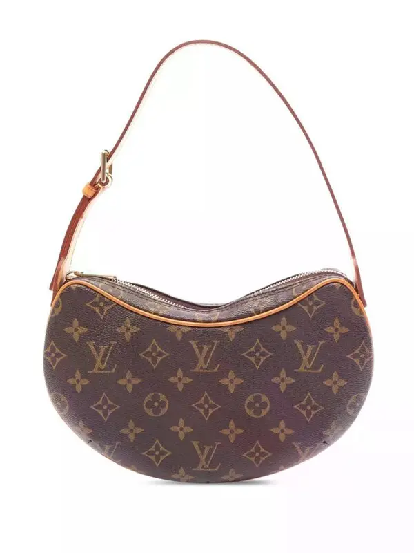 LOUIS VUITTON 2002 Monogram Croissant Pm Hobo Bag - Brown