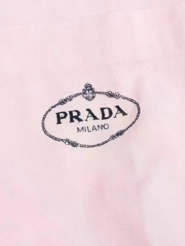 Prada Logo-embroidered Pocket Shirt