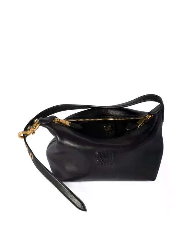 Miu Miu Spirit Nappa Leather Shoulder Bag - Black
