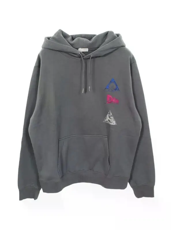 Dior 2010s Graphic-print Hoodie - Grey