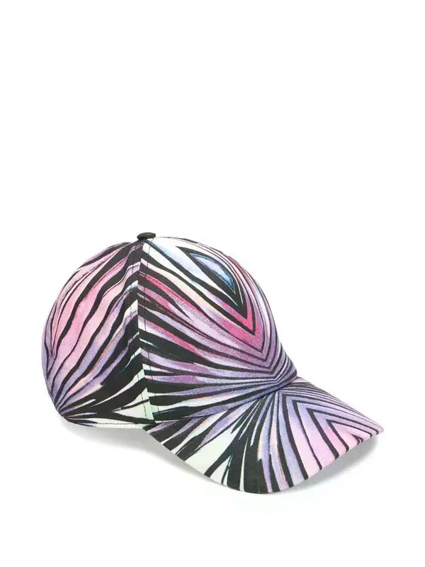 Roberto Cavalli Ray Of Paradise Printed Baseball Cap - Pink