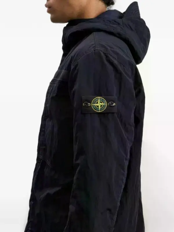 Stone Island Hooded Logo-patch Jacket