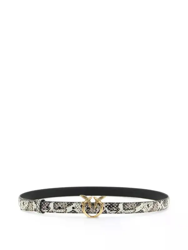 Pinko Love Birds Python-print Belt