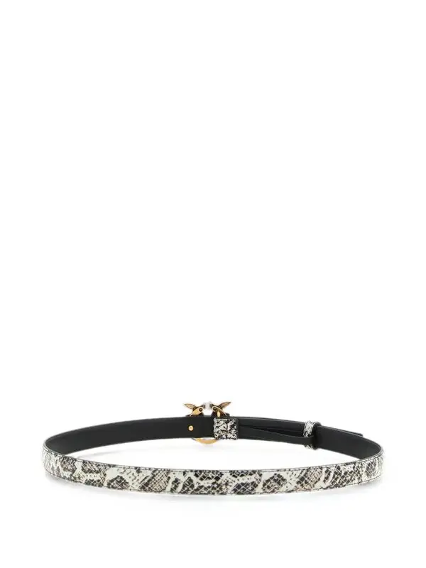 Pinko Love Birds Python-print Belt