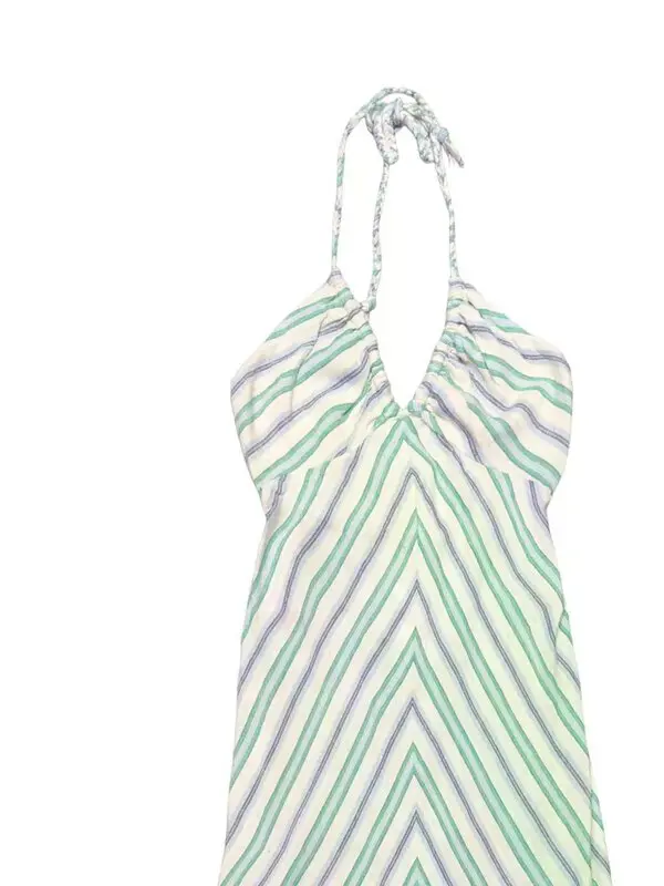 Xirena Maggie Striped Halterneck Maxi Dress