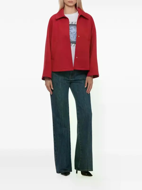 EMME Raglan-sleeved Single-breasted Coat