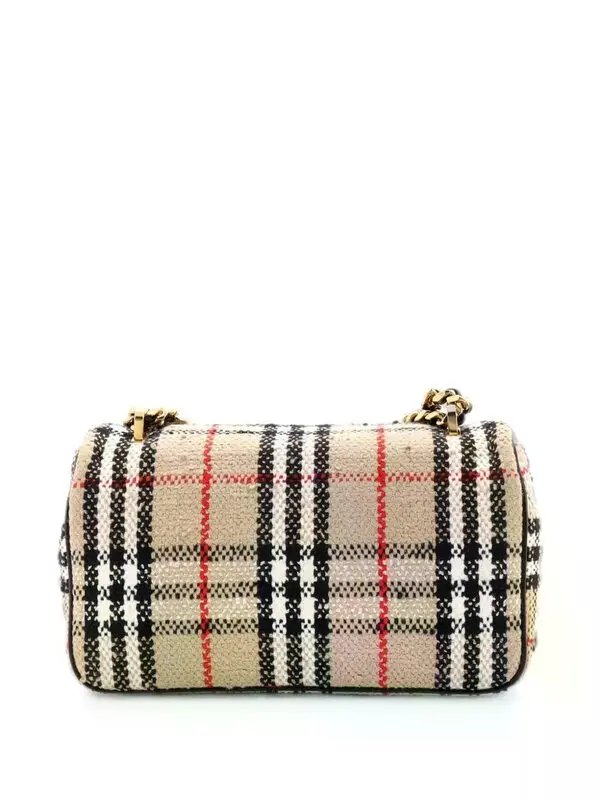 Burberry Lola Vintage Check Tweed Small Shoulder Bag - Neutrals
