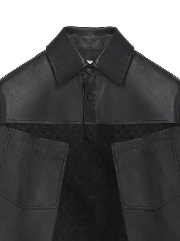 Alexander McQueen Panelled Leather Overshirt