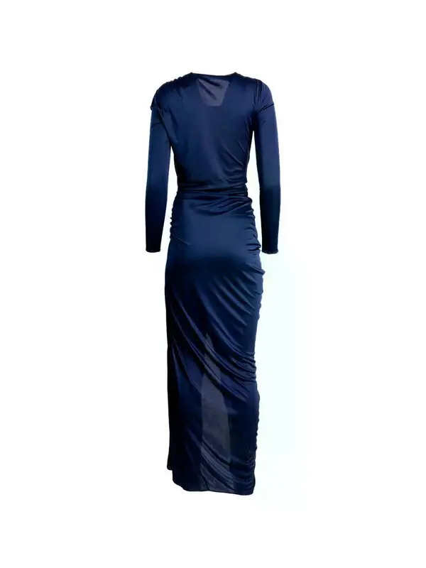 Atlein Ruched Long-sleeve Maxi Dress