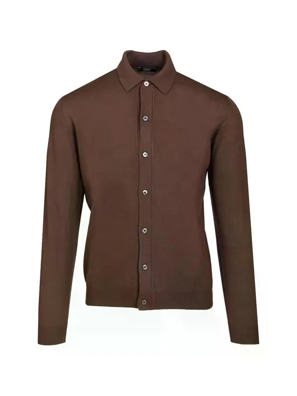 Fedeli Button-down Polo Collar Sweater