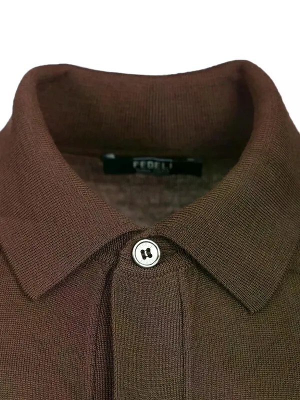 Fedeli Button-down Polo Collar Sweater